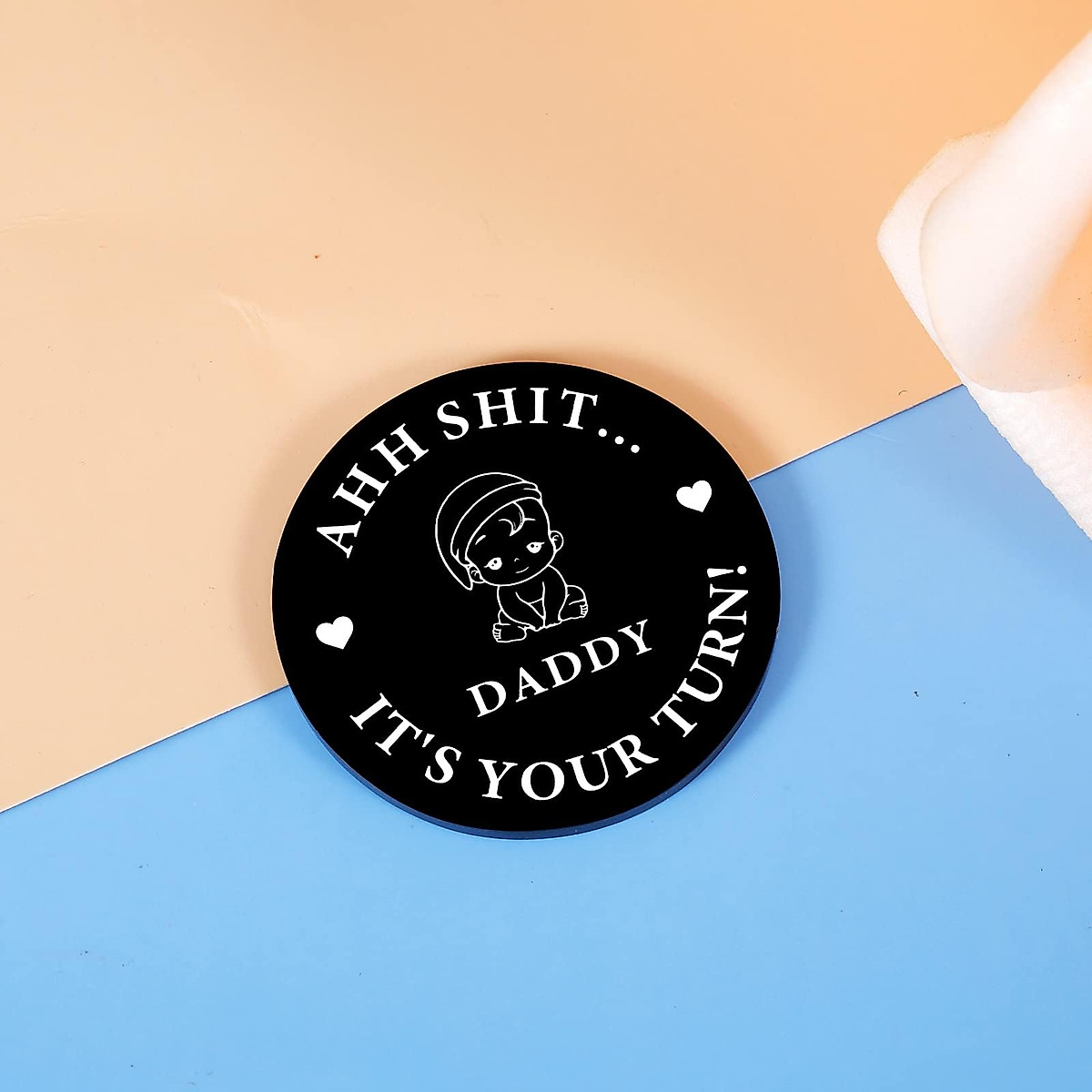 Funny Baby Gift New Dad Mom Parents Decision Coin Gift for Dad Mom to be Pregnancy Gifts for First Time Moms Dads Daddy Mummy, Baby Shower Announcement, New Parents Gifts for Fathers Day, Double-Sided