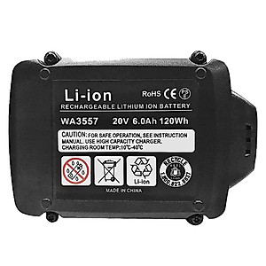 CHAUNVEN 3.0Ah Replacement for Worx 20V Battery and Charger Kit Compatible with Worx 20 Volt Cordless Power Tools