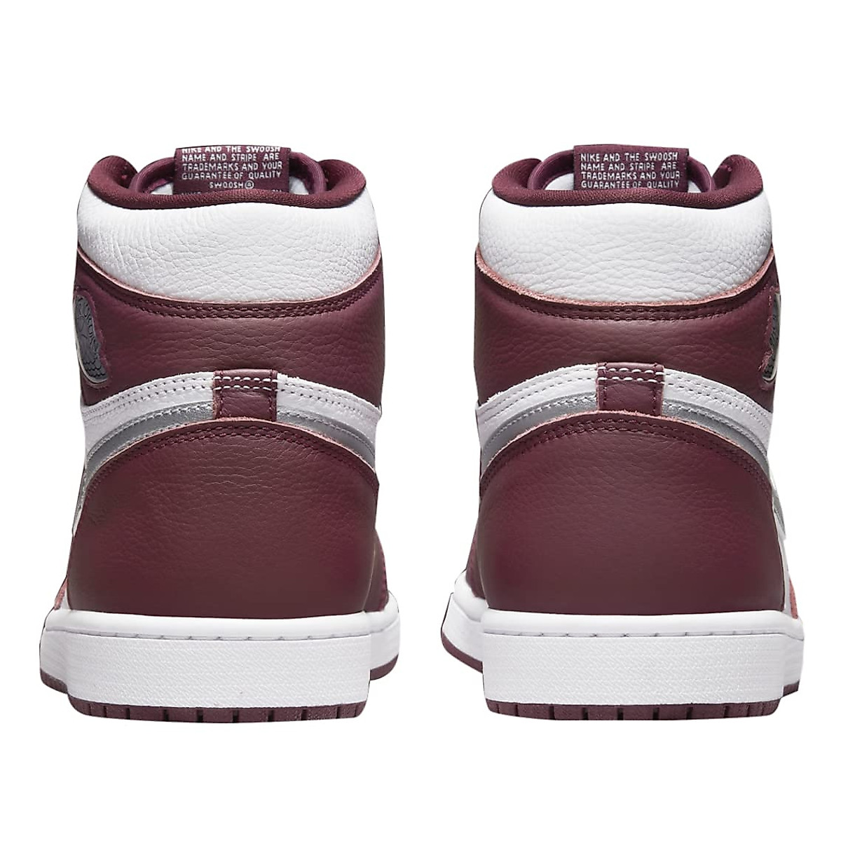 Nike Men's Air Jordan 1 Retro High Sneaker, Bordeaux/White-metallic Silver, 10