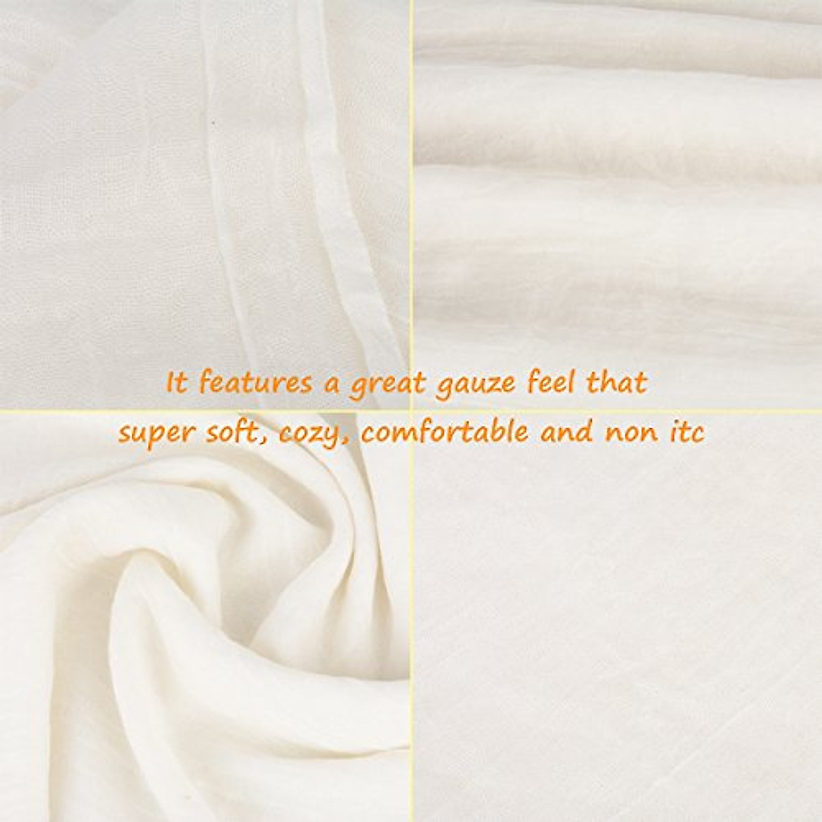 Iristide Womens Long Scarf in Solid Color, Light Weight Large Shawls Wrap for Beach Outdoor Camping Traveling Sunscreen Neckwear 75×43 inch (White)