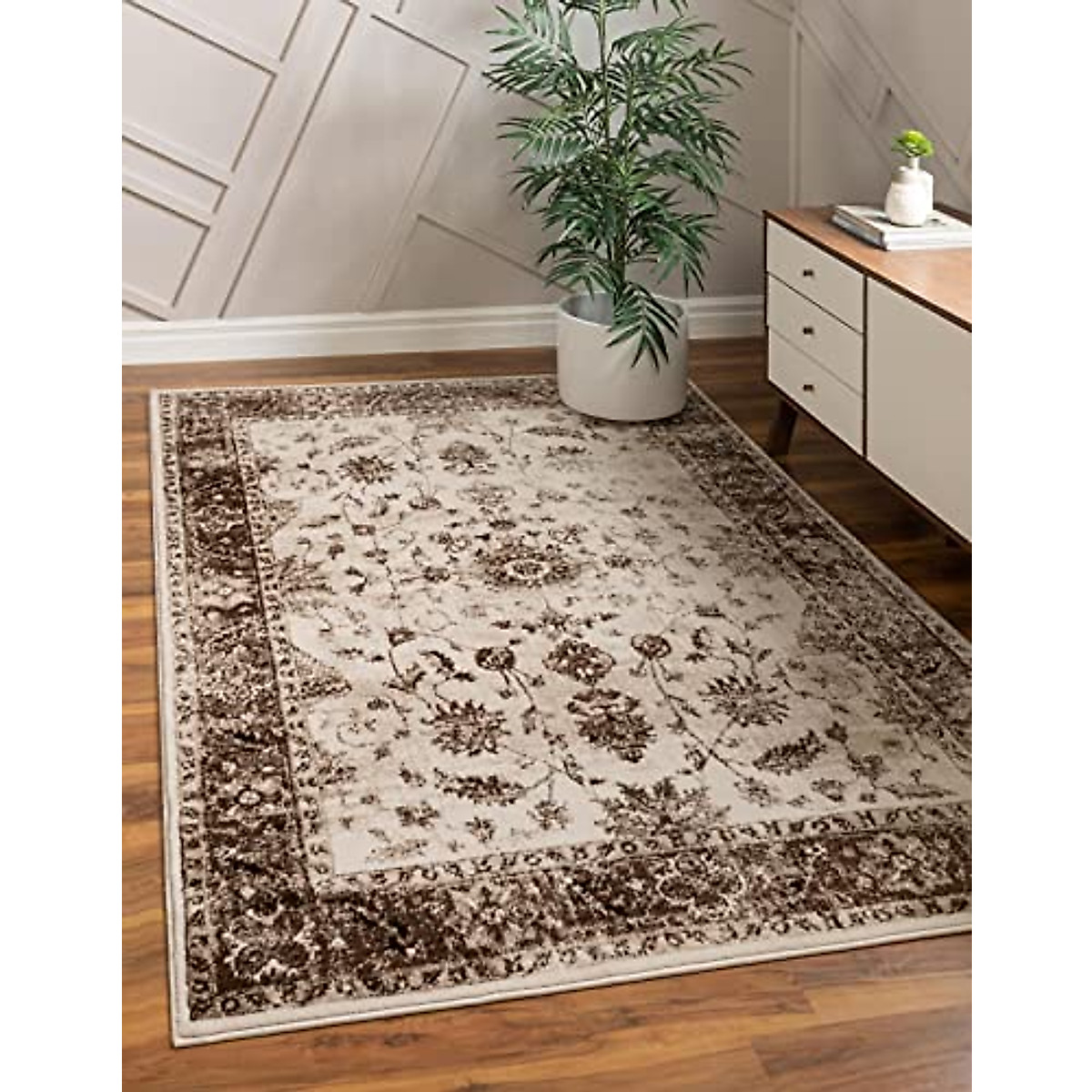 Unique Loom Rushmore Collection Area Rug - Lincoln (3' 3" x 5' 3" Rectangle, Cream/Beige)