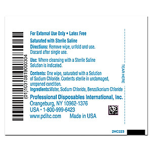 Hygea Sterile Saline Wipes, 6 x 4 Inch, C22370 (Case of 576)