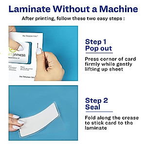 Avery Customizable Self-Laminating ID Cards, 2.25" x 3.5", White Printable Inserts, 30 Laminated ID Cards (5361)