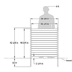 Enclo Privacy Screens EC18008 Richmond Wood Outdoor Privacy Fence Screen No-Dig Kit 38" W x 42" H, Cedar (2 Panels)