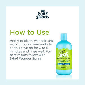 Just For Me Curl Peace Ultimate Detangling Conditioner (3 Pack) - Nourishes & Replenishes, Contains Marshmallow Root Extract, Cocoa Butter & Raw Honey, Sulfate Free, No Animal Testing, 12 oz