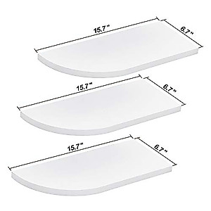 WELLAND Floating Corner Shelves Wall Mounted Display Shelf Set of 3 for Bathroom, Bedroom, Living Room, Kitchen, Office and More