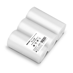 [2024 New] 8" x 50' 3 Rolls, Vacuum Sealer Rolls Bags for Food, Great for Food Storage, Sous Vide and Meal Prep, Wevac Lite