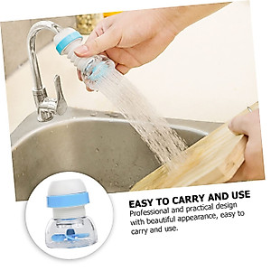 DOITOOL 3pcs 360 Sprinklers Sink Hose Sprayer Showerhead Extender Over Sink Strainer Bathroom Faucet Sprayer Nozzle Kitchen Faucet Sprayer Tap Splash Pvc Extension To Rotate