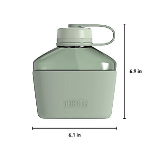 ALTA SERIES BY THERMOS Plastic Canteen Bottle 32 Ounce, Matcha Green