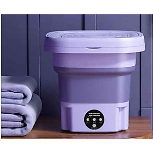 8L Portable Washing Machine For Small Loads, Foldable Mini Washing Machine For Underwear, Bra, Socks, Baby Clothes, towels, or Small Items, Camping, Travel and Home Use