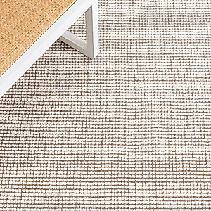 Safavieh Natural Fiber Collection 8' x 10' Ivory/Natural NF826A Handmade Woven Farmhouse Fringe Jute Area Rug