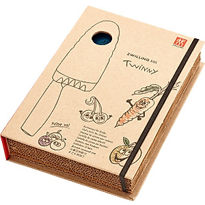 ZWILLING Twinny Stainless Steel Children's Chef's Knife, 10cm, Rounded Blade, Child-Friendly Design, Plastic Handle, Blue