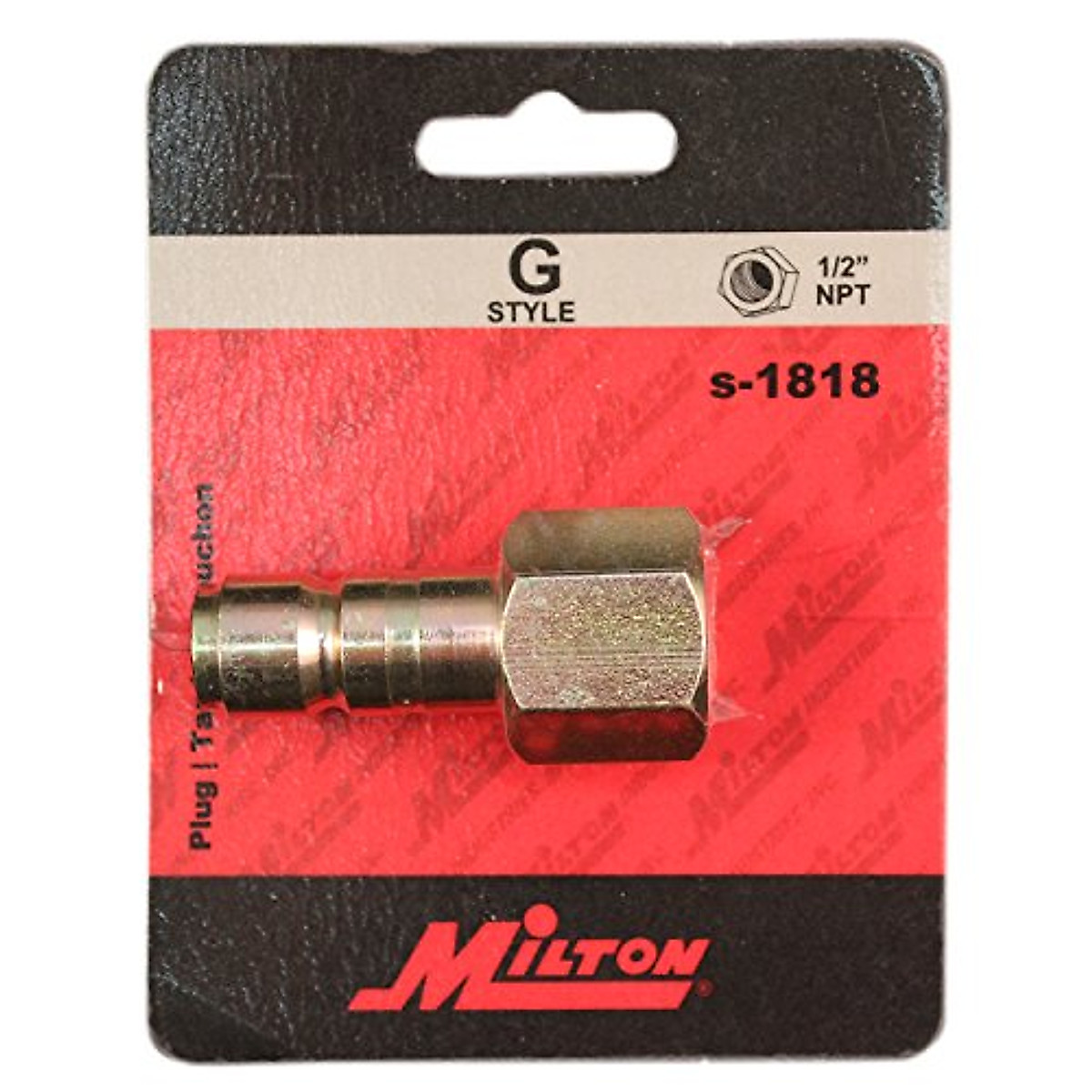 Milton S-1818 1/2" FNPT G Style Plug,Silver