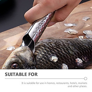 Stainless Steel Fish Scale Planer Practical Fish Scale Scraper Fish Scale Cleaning Tool Fish Scale Remover Fish Scale Removing Tool Kitchen Tool Kitchen Fish Scale Cleaner