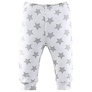 The Peanutshell Baby Pants 5 Pack Set for Boys or Girls | Newborn to 24 Month Sizes | Black, Grey, Light Green, Safari, Stars
