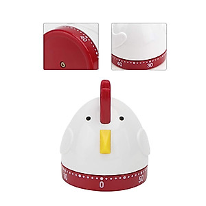 DOITOOL Rooster Electronic Kitchen Timer Timer Mechanical Chicken Shaped Novelty Kitchen Timer 60 Mins Cooking Timer Alarm Reminder for Cooking Kitchen Baking Timer Baking Animal Cooking Timer