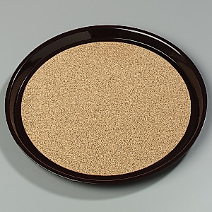 Carlisle FoodService Products Cork Tray Round Tray for Restaurants, Cork, 14 Inches, Brown, (Pack of 12)