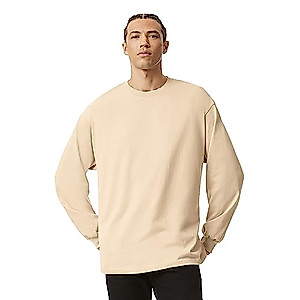 American Apparel Unisex Long Sleeve Tee, Style G1304, 2-Pack, Sand (2-Pack), Large