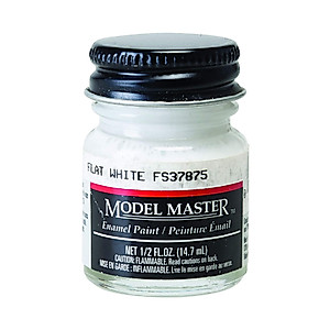 Testor Corp. Flat White (FS 37875) 1/2 oz Enamel Paint Bottle