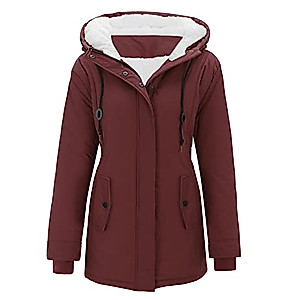 rain jackets for women waterproof fleece lined jacket women with hood 2023 winter coats fleece cropped jacket faux fur long sleeve pockets shaggy warm outerwear fall clothes coats for plus size