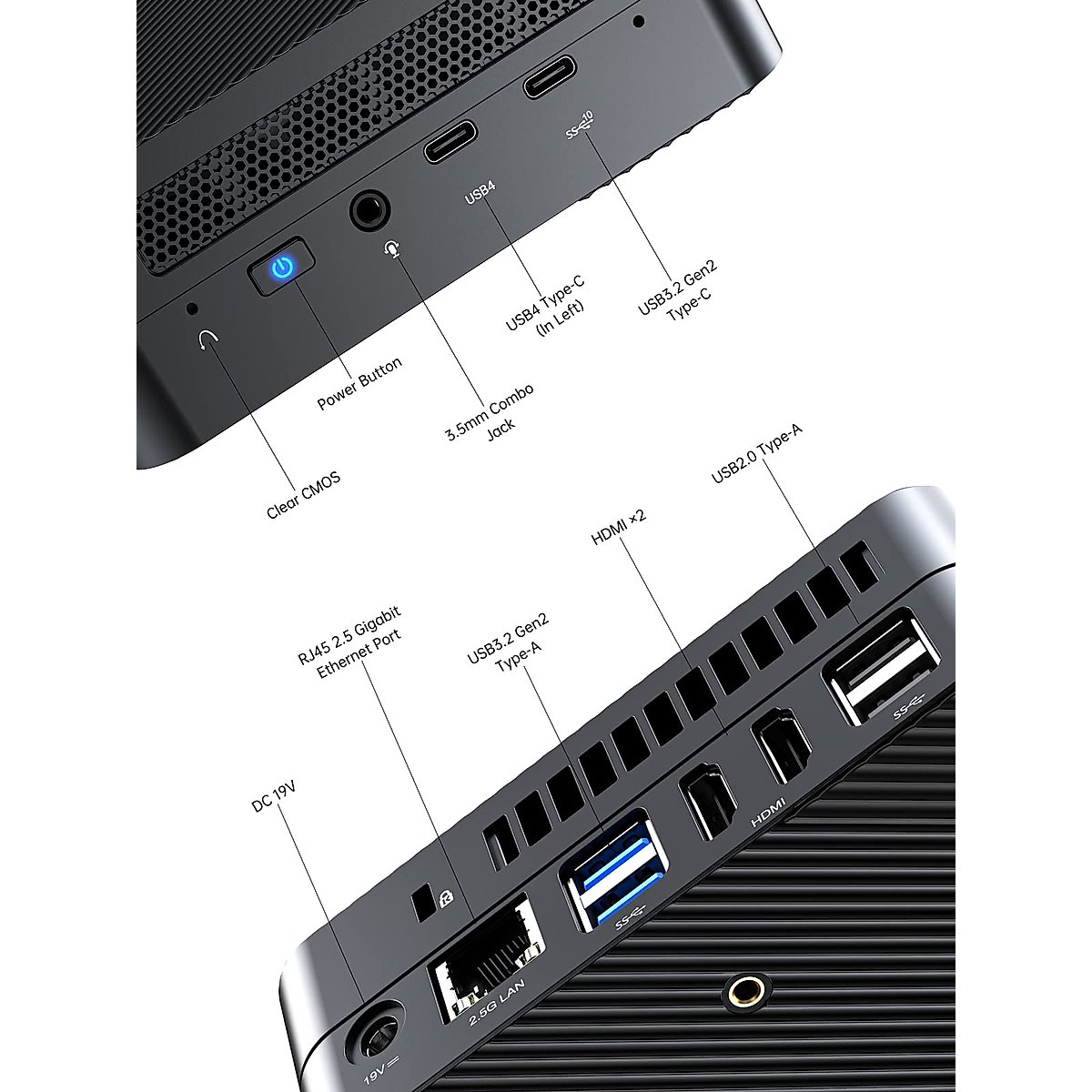 MINISFORUM UM690 Slim Mini PC,AMD Ryzen 9 6900HX Mini Desktop Computer AMD Radeon 680M 32GB DDR5 1TB PCIe4.0 SSD, Support 8K@60Hz HDMI 2.1/DP1.4/USB4 Output,4xUSB 3.2 Type A,Wifi6E&BT5.3