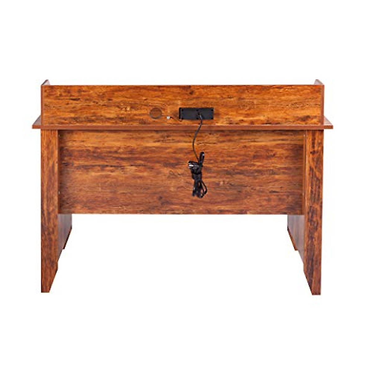 OneSpace Eleanor Executive Desk Wood Grain, Golden Cherry