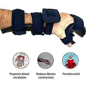 SterlaTech Stroke Hand Brace | Resting Hand Splint Left Medium | Corrective Support