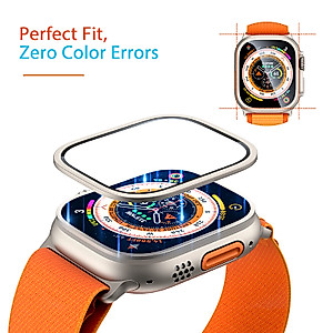 Compatible for Apple Watch Ultra Case 49MM [Enjoy Original], Ultra-Thin Stainless Steel Frame Water-Proof Bezel Case Designed for iWatch Ultra 49MM [Without Screen Protector]