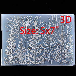 Kwan Crafts 3D Tree Woodland Background Plastic Embossing Folders for Card Making Scrapbooking and Other Paper Crafts 3072506