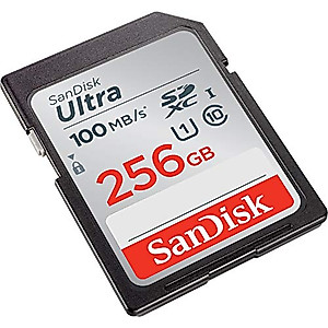 SanDisk 256GB Ultra SDXC UHS-I Memory Card - 100MB/s, C10, U1, Full HD, SD Card - SDSDUNR-256G-GN6IN