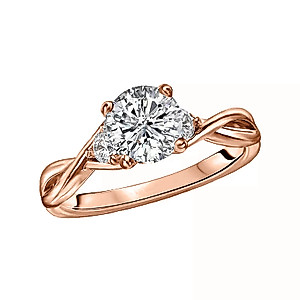 SISGEM 10K 14K 18K Solid Gold Infinity Engagement Rings for Women Lady, Set 1.3/2.3/3.3 Carat(cttw) Round Cut Moissanite Rings Infinite Wedding Engagement Anniversary Promise Bands Gifts Birthday Christmas (10K-Gold)