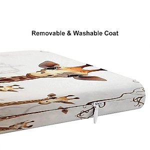 HMNBCD Square Cushion Cute Cartoon Funny Giraffes Printed Floor Cushions Chair Cushion for Dining Chairs Outdoor Seat Cushions for Home Office and Patio Garden Furniture Decoration