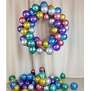 Metallic Gold Balloons for Party 100 pcs 5 inch Thick Latex Chrome balloons for Birthday Wedding Engagement Anniversary Christmas Festival Picnic or any Friends & Family Party Decorations