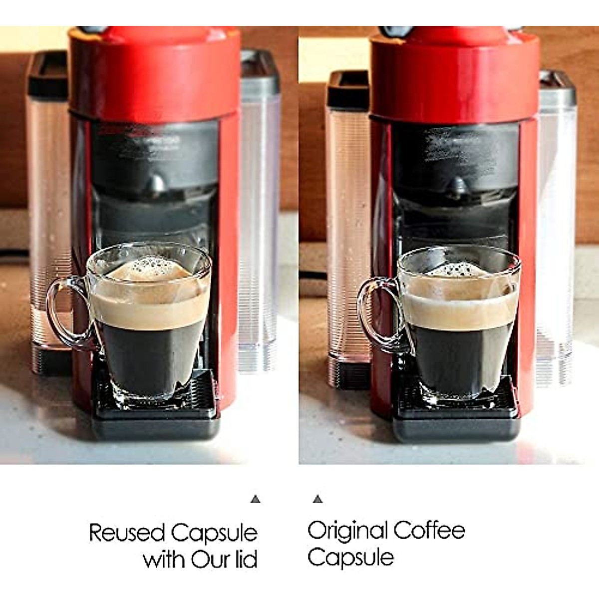 RECAPS Aluminum Foils Lids Seals to Reuse Coffee Pods Reusable Coffee Filter Refillable Filter Compatible with Nespresso VertuoLine Vertuo Only 100 Pcs 62mm