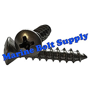 Type 316 Stainless Steel Phillips Drive Oval Head Sheet Metal Screw Kit - Marine Bolt Supply 6-111915