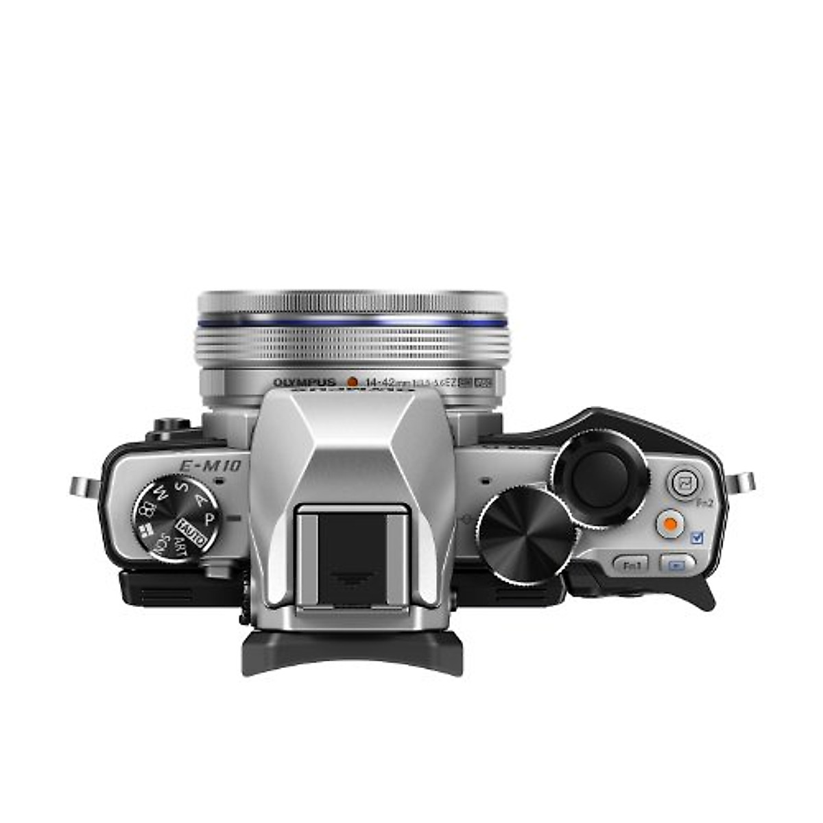 Olympus OM-D E-M10 with M.Zuiko ED 14-42mm 1:3.5-5.6 EZ Lens - Silver - International Version (No Warranty)