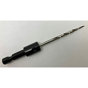 1/8inch High Speed Taper Point Drill with Hex Shank and TPS-Lock System Made in The USA by W.L Fuller Inc. Black 1/8 in