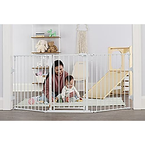 Regalo 76 Inch Super Wide Configurable Baby Gate, 3-Panel, Includes Wall Mounts and Hardware
