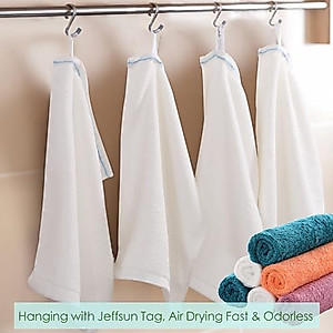 Dish Cloths 6 Pack, 10x14 inch Small Kitchen Washcloths for Washing Dishes, Lint Free Fast Dry Reusable Cleaning Cloth, Ultra Soft & Scratch Free Terry Dish Rag, Easy to Rinse White Dishcloths