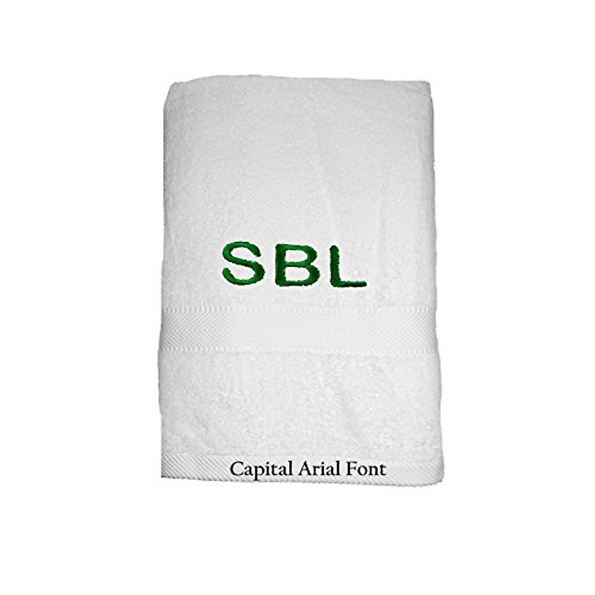 Personalized Cotton Towel for Beach - Free Embroidery Available - White