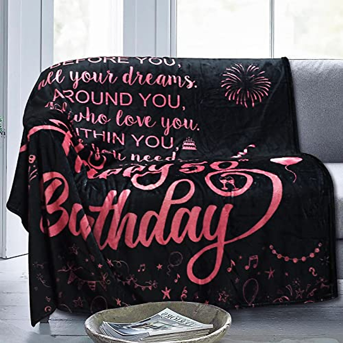 50th Birthday Gifts for Women Funny 1972 Blanket for 50 Year Old Woman 50th Birthday Throw Ideas 50 Birthday Decorations for Women Her Him Wife Sister Mom Friends Grandmother 60"x50"