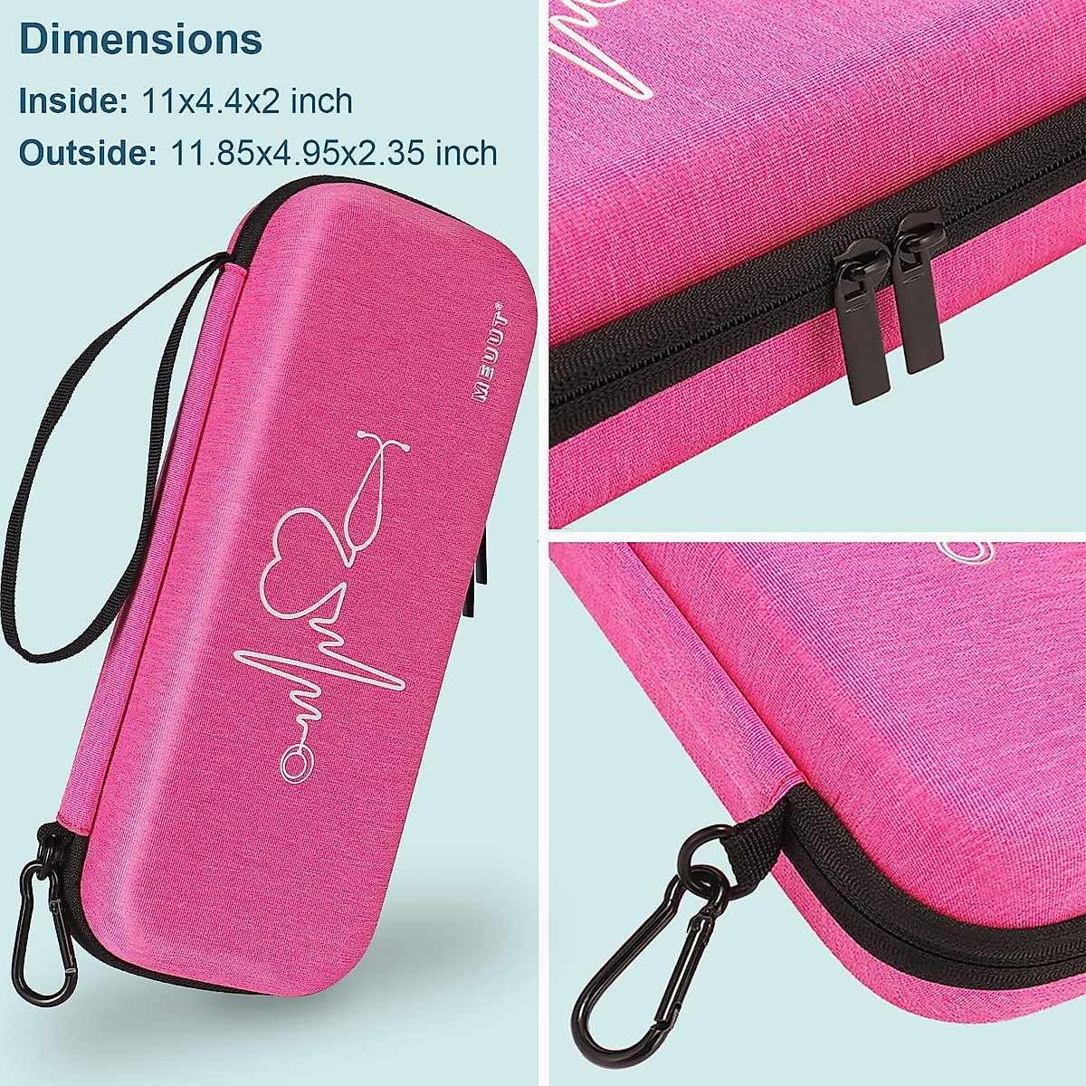 MEUUT 15 pcs Stethoscope Case Kit, Perfect Nurse Gift Include Stethoscope Case, Medical Scissors, Penlights with Batteries, Bandage Wraps, Badge Holders for Nurse Accessories for Work