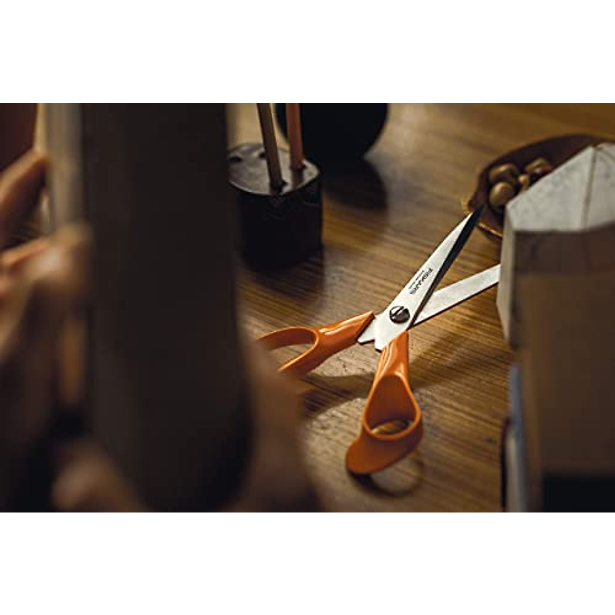 Fiskars 1000815 General Purpose Scissors, Total Length: 21 cm, Quality Steel/Synthetic Material, Classic, one, Orange