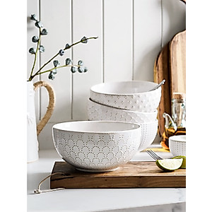 LE TAUCI 6 Inch Bowls Set of 4 + 7 Inch Bowls Set of 4 +8 Inch Plates Set of 4