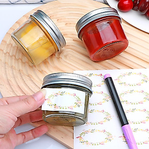 Brajttt Small Mason Jars, 4oz Glass Mason Jar with Regular Lids 9 Pack,Mini Jam Jars for Jelly, Jam, Honey, Dessert, Spice, Wedding Favor