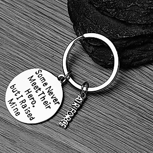 Infinity Collection Air Force Mom - Dad Charm Keychain, Raised Hero Jewelry, United Stated AirForce Gift, Military Mother - Father Keychain