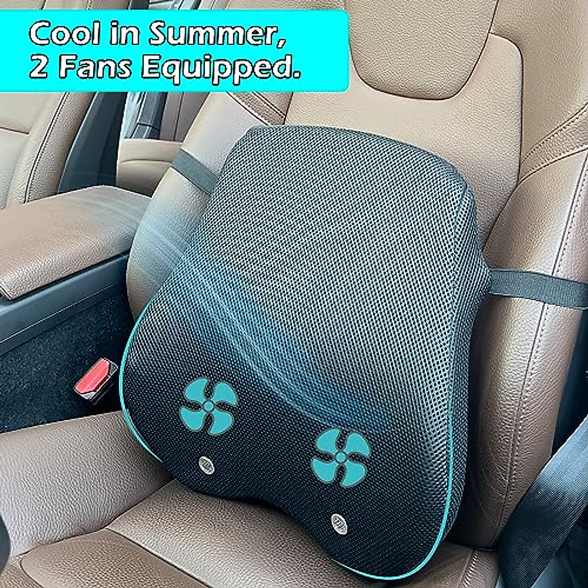 Big Ant Lumbar Support Pillow for Car, Car Back Support for Lower Back Pain with Ergonomic Design, Memory Foam Lumbar Back Support Cushion for Car Seat Home Office Chair Wheelchair, Black