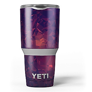 Design Skinz Red and Purple Geometric Triangles - Skin Decal Vinyl Wrap Kit Compatible with The Yeti Rambler Cooler Tumbler Cups