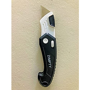 Zimpty 6-Pack knife Box Cutter, Razor Knife, Back Lock Design, Quick Change Blade, Folding Utility Knife for Boxes, Cardboard, Carton, Carpet