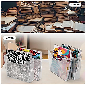 dndsim 4PCS 12x12 Paper Storage, Scrapbook Paper Storage With Wheels, Scrapbook Paper Storage, 12x12 Paper Storage Organizer, for Holding 12" X 12" Papers, Scrapbook, Vinyl Paper, Card Stock